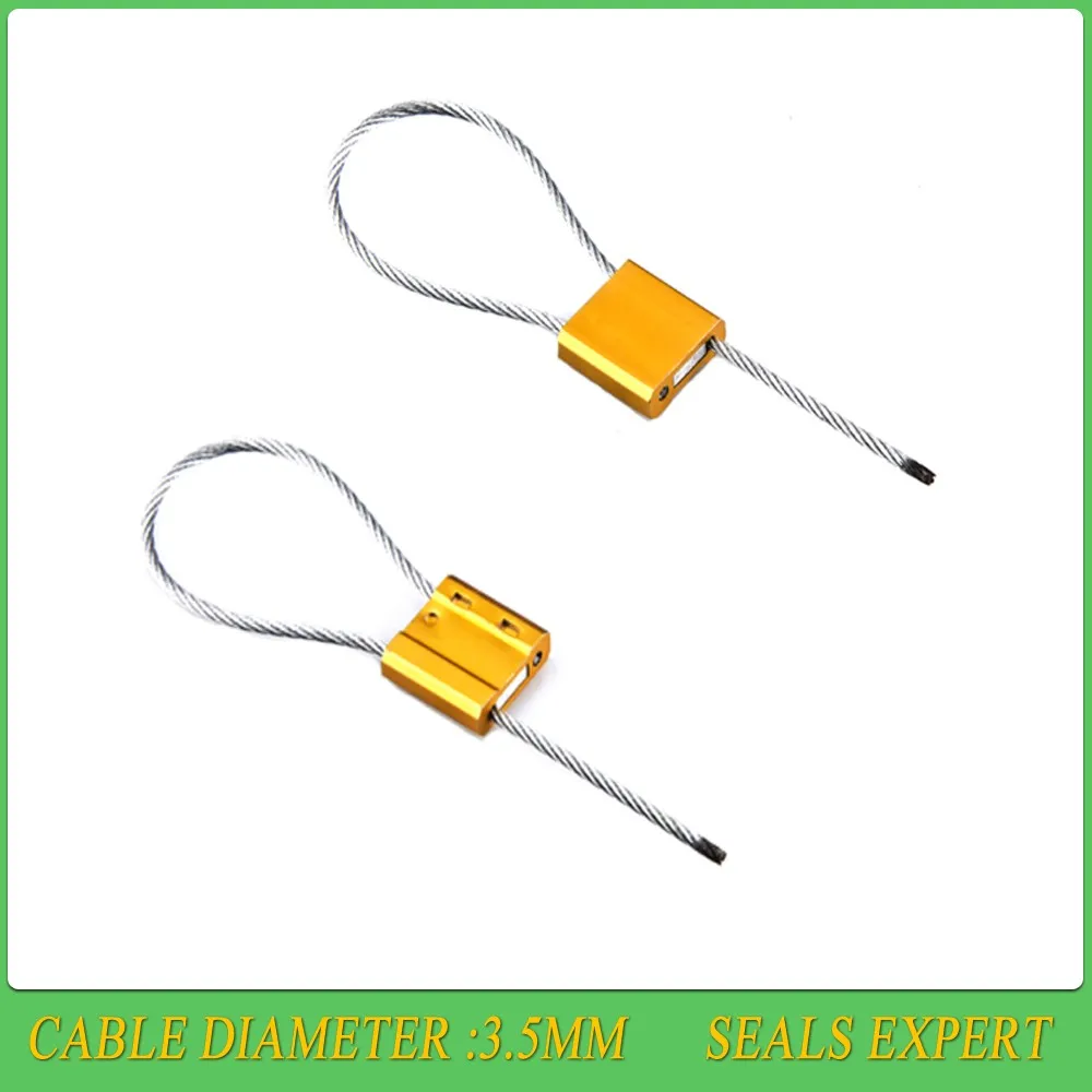 Self-locking Cable Security Wire Lead Seal Steel Aluminum Alloy 36*29 ...