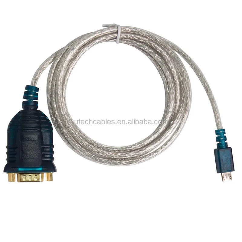 Micro-usb Cable RS232 to Micro USB to DB9 Serial Adapter