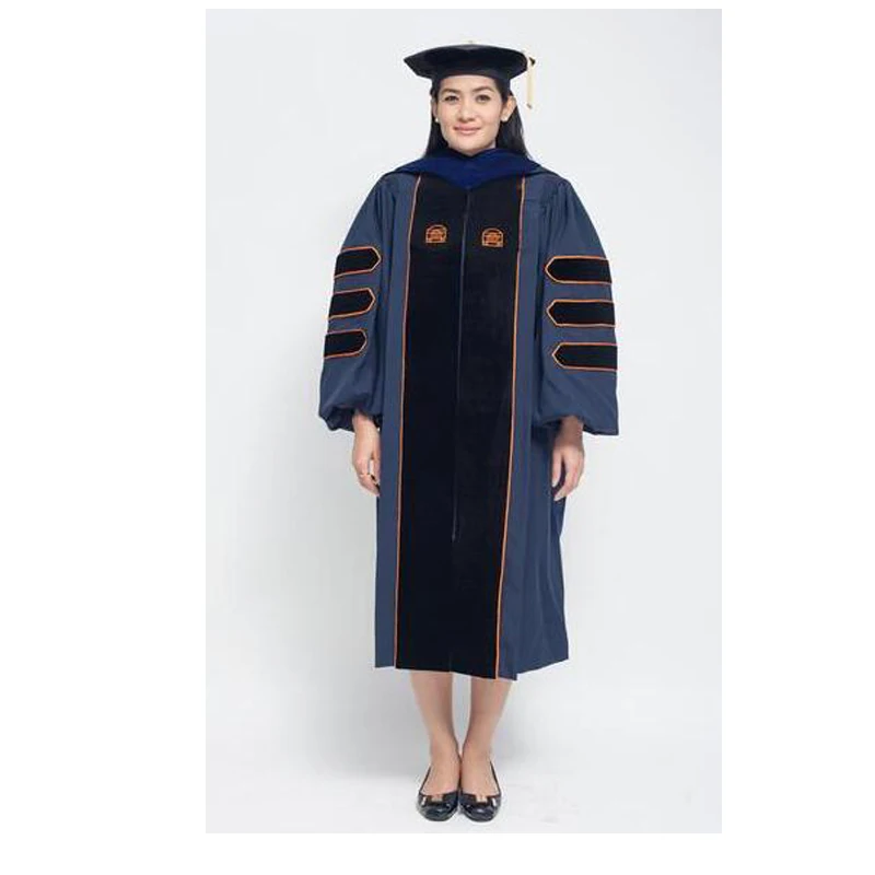 Custom Cambridge University Gown - Black Graduation Gown