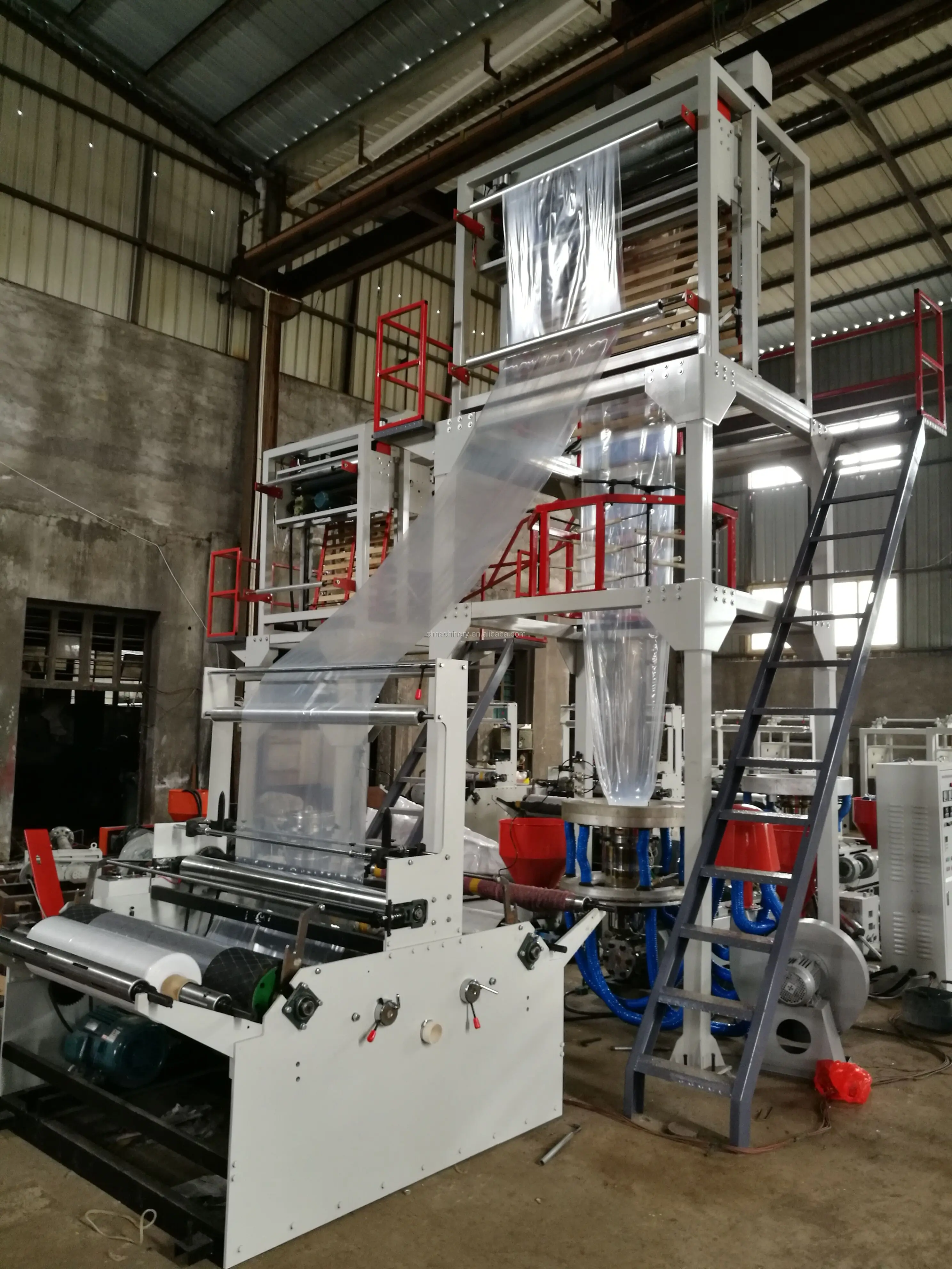 Pe Film Blow Machine With Rotary-die Head And Double Winder - Buy Film ...