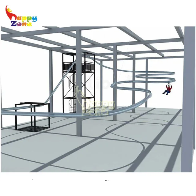 Customized Indoor Zip Line Trampoline Adventure Park