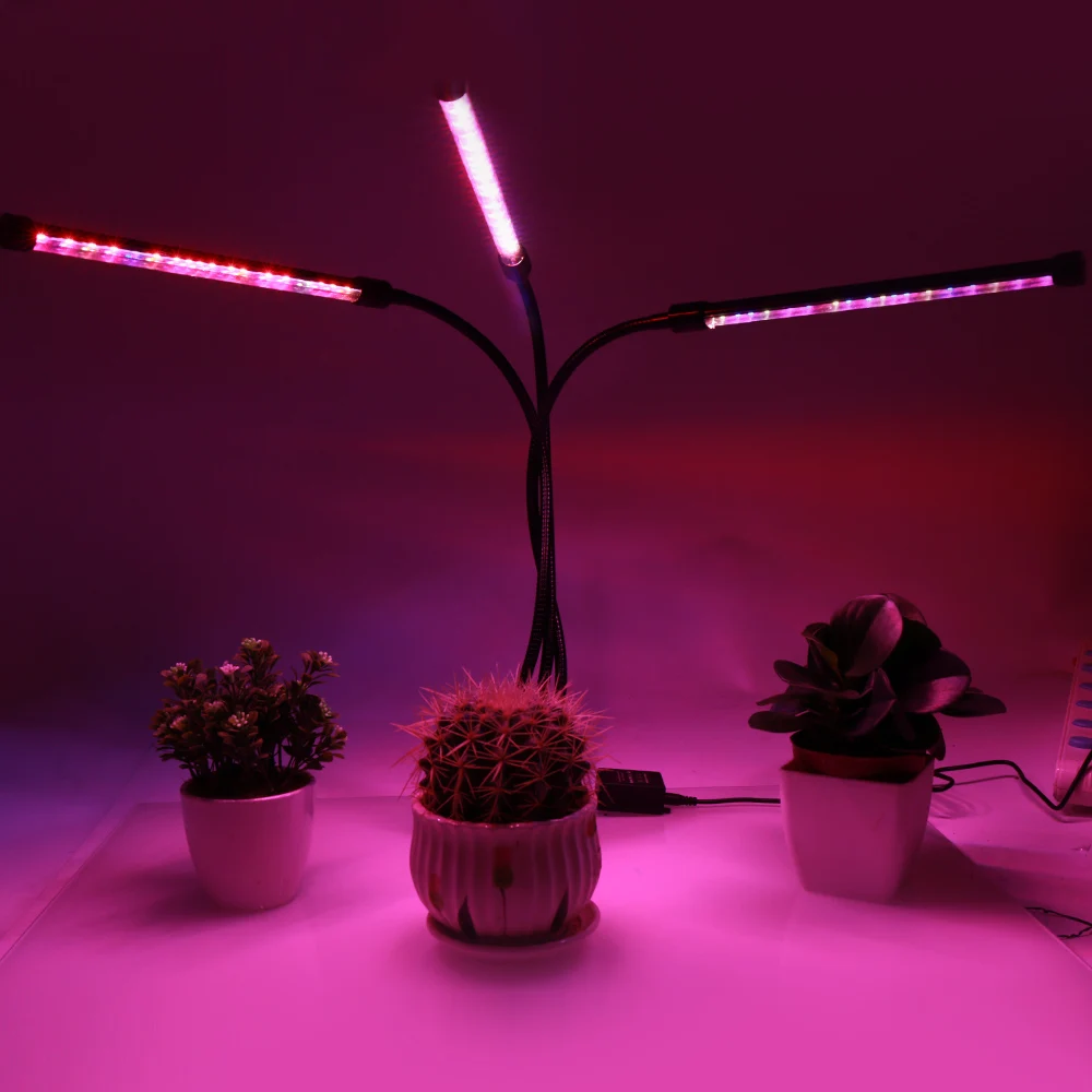 36w Plant Grow Lamp Three Head Dimmable Auto Timer Grow Lights With ...