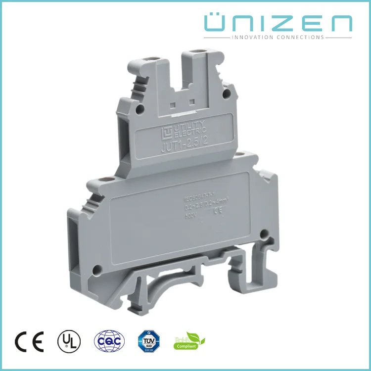 Inter-connected Double Level /layer Terminal Block Jut1-2.5/2l Clamp ...