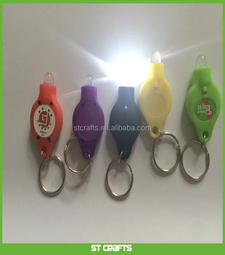 Promotional Logo Customized Led Flashlight Keychain Led Keychains ...