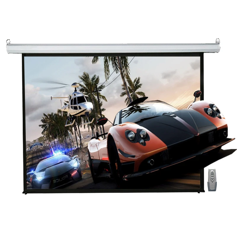 Durable Best Quality 150 Inch Matt White Motorized Electric Projection ...