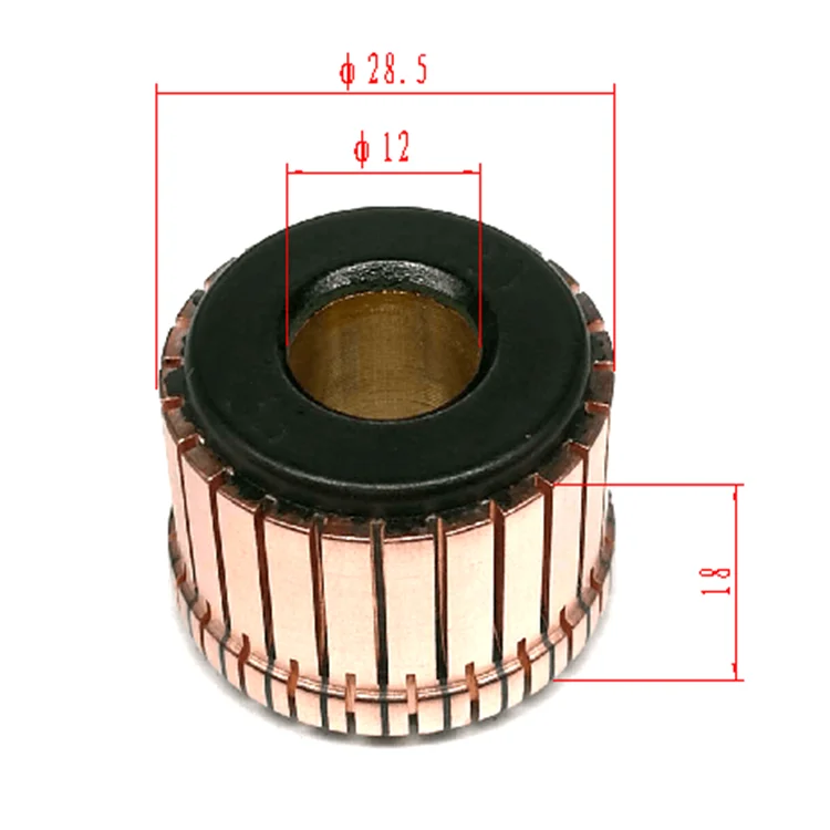 24 Segments Slot Type Commutator Od28.5*id12*h22 Alternator Commutator ...