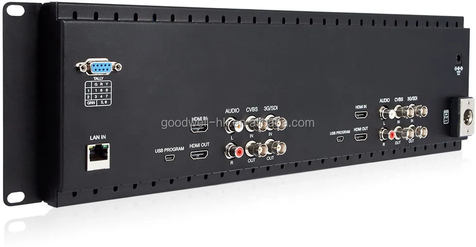 3 Ru Ips 1280x 800 Dual 7 Inch Lcd Hd-sdi Monitor With 3g-sdi Hdmi Av ...