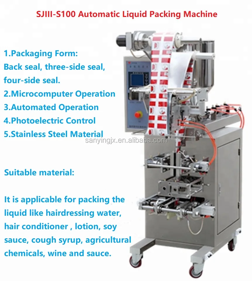 SJIII-S100 Automatic Liquid Packing Machine - Easy & Efficient