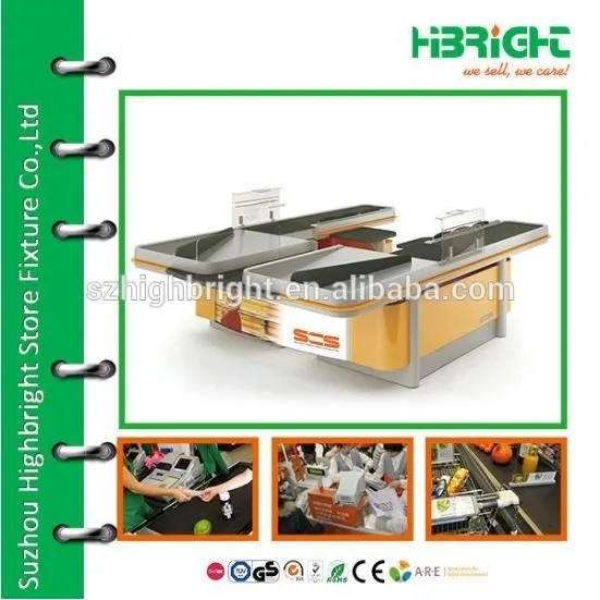 Combination Double Sided Checkout Counter For Shopping Center And ...
