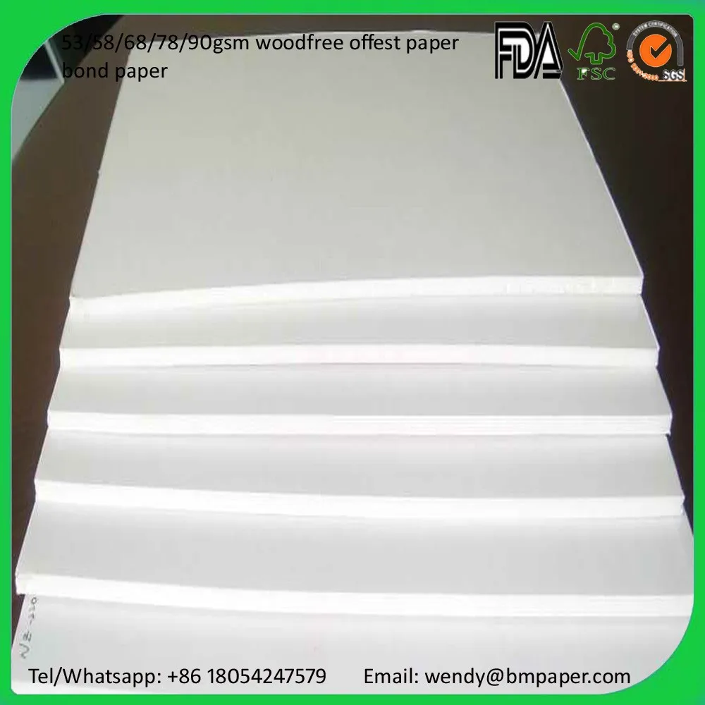 Factory Price Woodfree Offset Paper 55 Gsm-120 Gsm - Buy Offset Paper ...