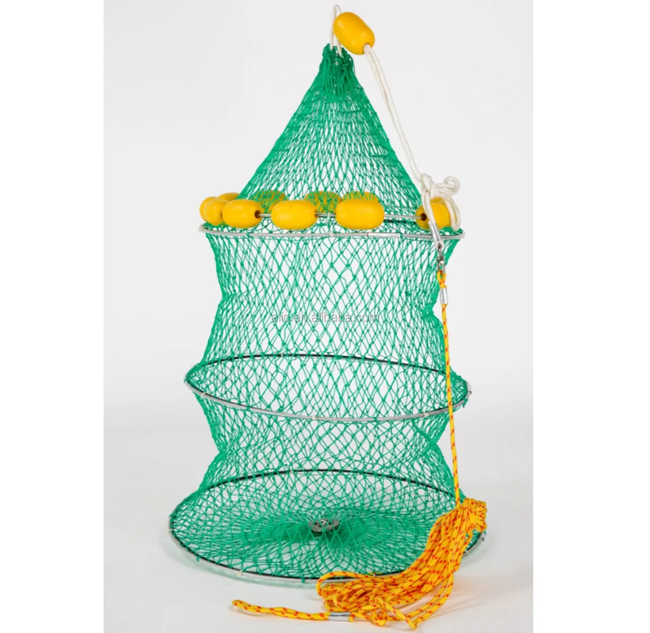 Outdoor Fishing Folding Metal Frame Mesh Floating Fishing Wire Fish ...