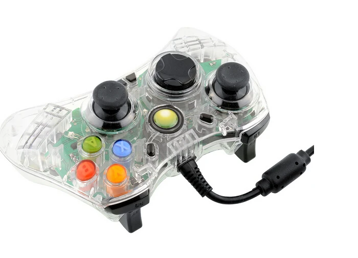 Mando Transparente Led Verde Con Cable Usb Para Xbox 360 - Buy ...