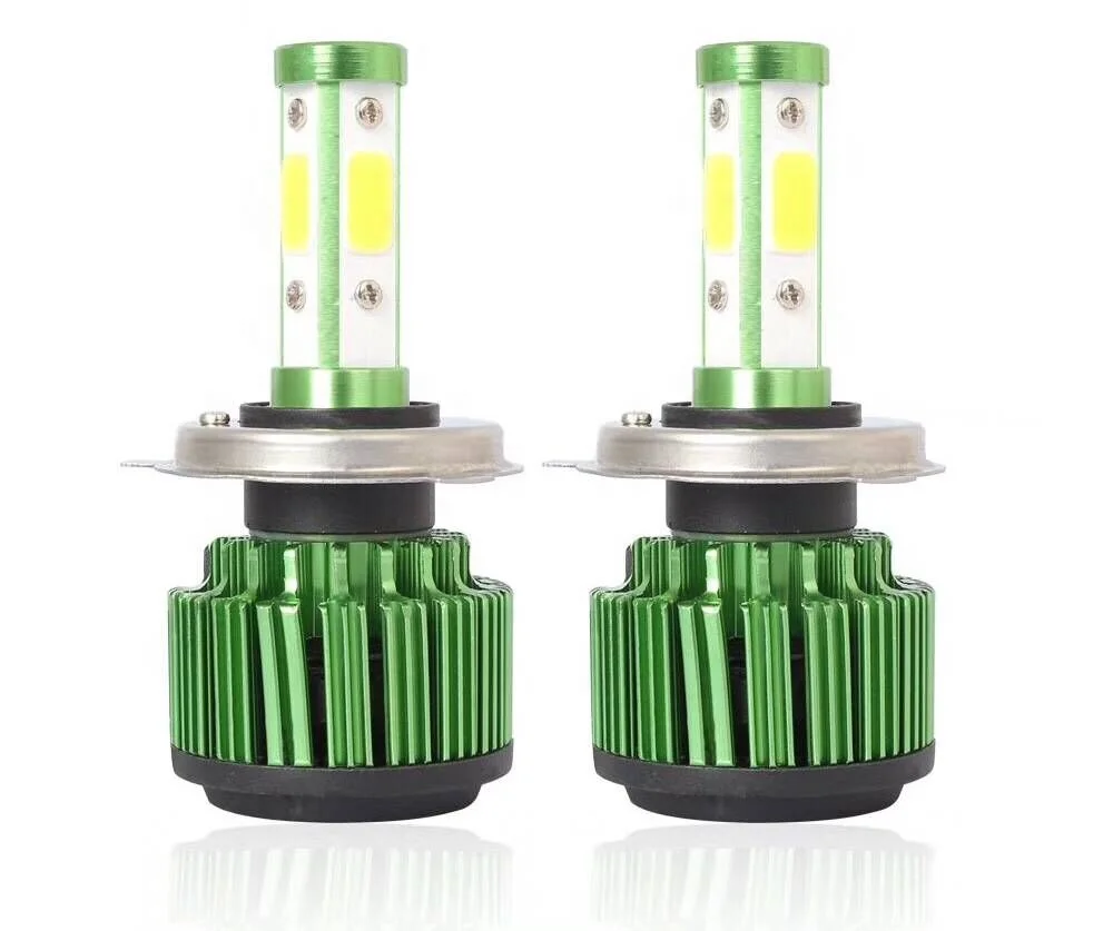 Wholesale 4 Sided Led Headlight Bulb H4 H7 Car Led Headlight With Fan ...