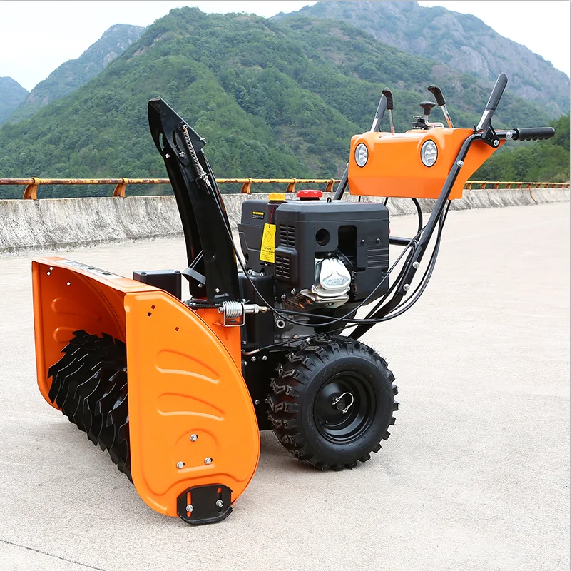 Walk Behind Snow Sweeper / Gas Powered Sweeper Snow Plow / Sidewalk ...