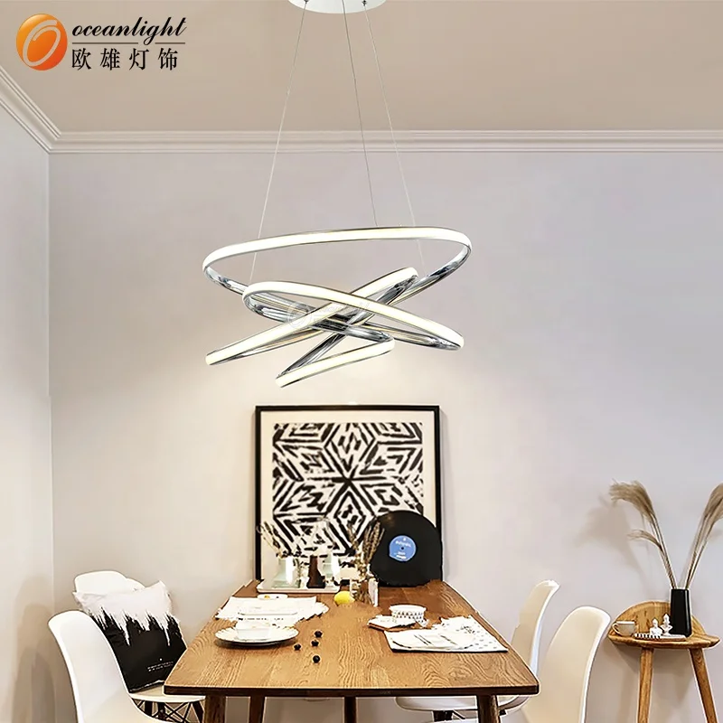 Contemporáneo Estilo Simple Acrílico De Aluminio Habitación Lámpara Led ...