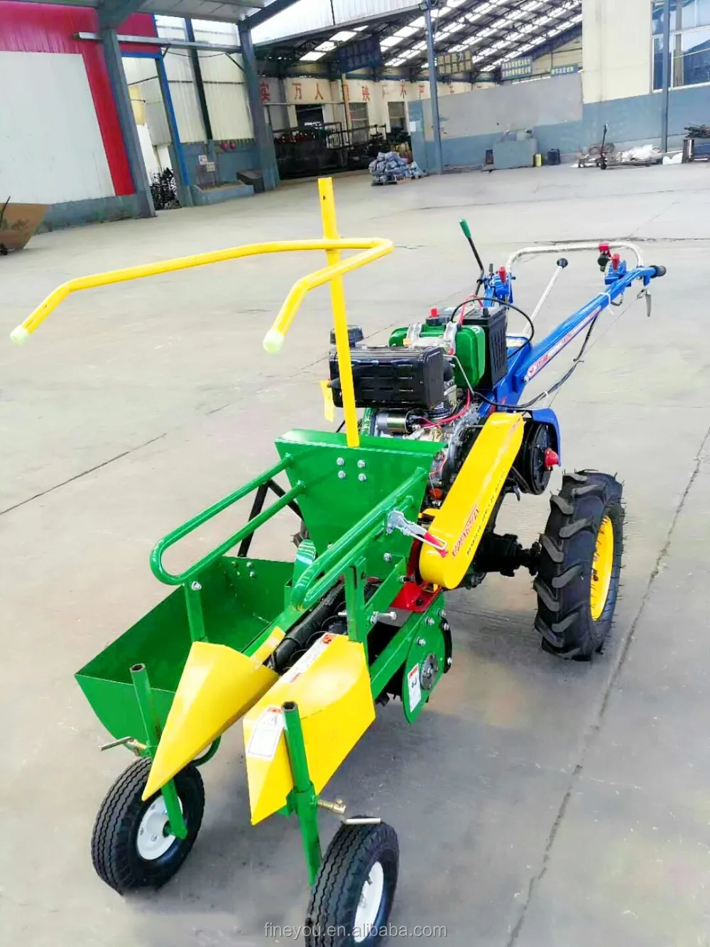 Walking tractor mounted mini corn harvesting maize harvester 6 - 11 ...