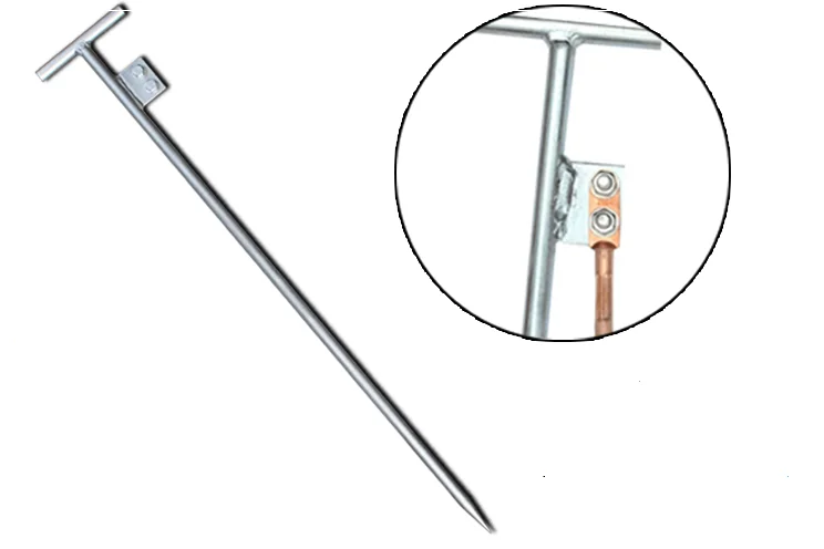 Portable Grounding Rod with Clamp and Copper Wire