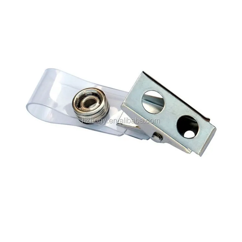 Metal Badge Clips With Pvc Plastic Clear Straps 100 Pack - Buy Metal ...