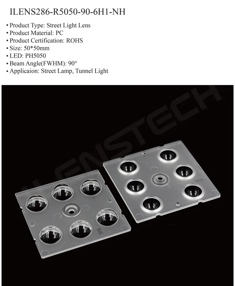 Ilens286 2x2 90 Degree Led Lens 50mm - Buy Led Lens,90 Degree Led Lens ...
