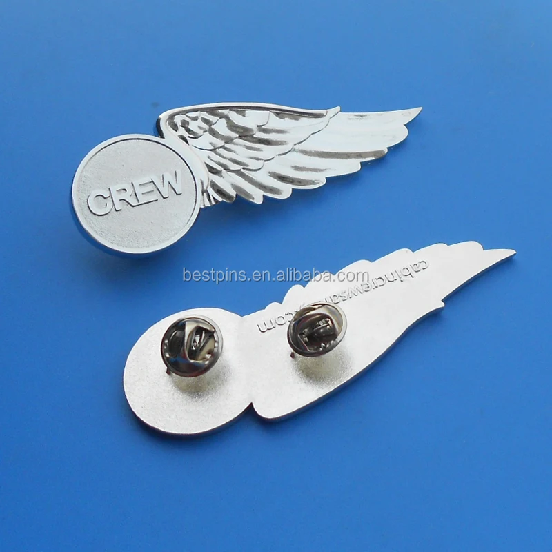 Custom Mini Sky Kids Antique Bronze Airline Pilot Wing Badges For Hot ...