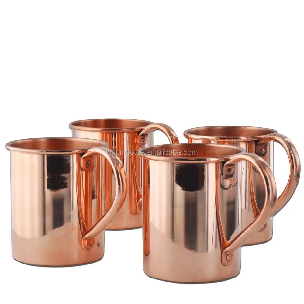 Moscow Mule 100% Pure Copper Mug 16 Ounce With Wooden Gift Box And ...