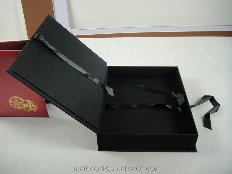 Custom Photo Boxes Luxury Wedding Album Presentation Box With Mats ...