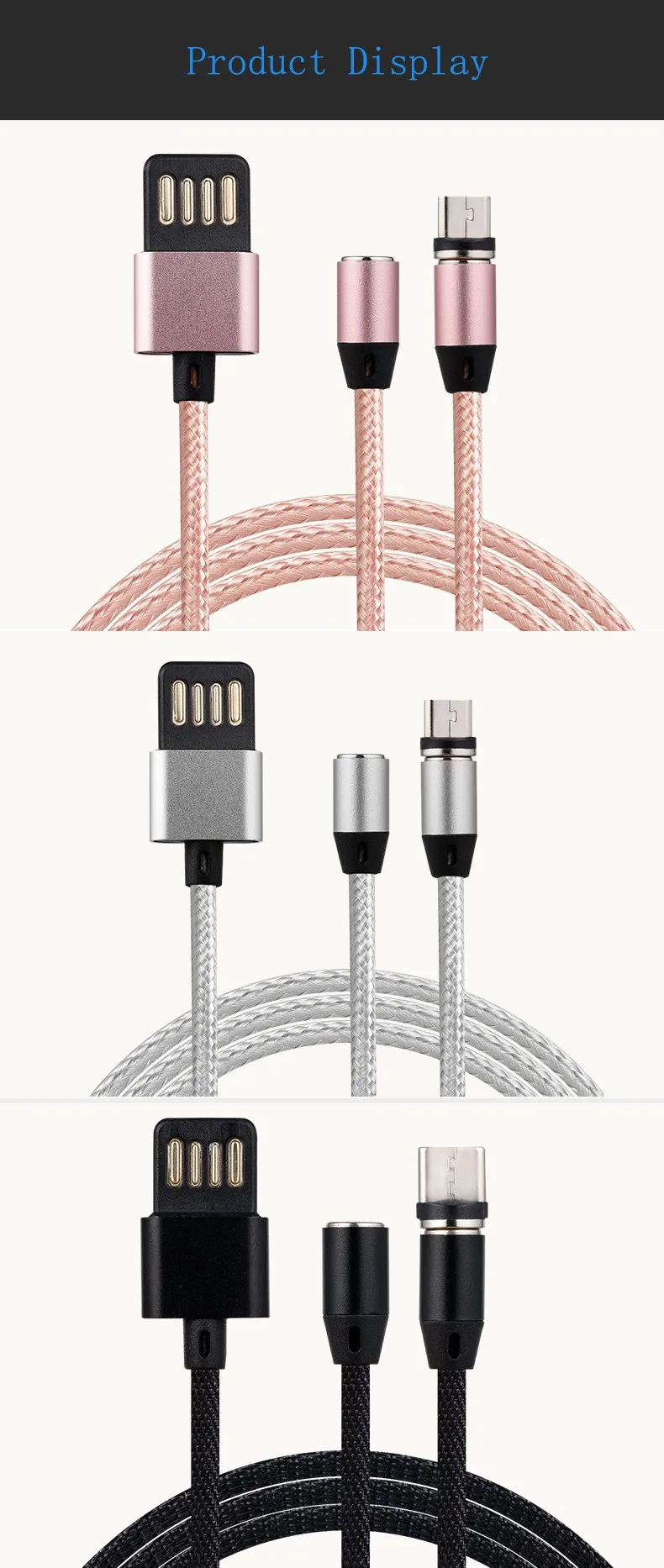 Magnetic Usb Data Charging Cable 3 In 1,Magnetic Micro Usb Cable,2018 ...