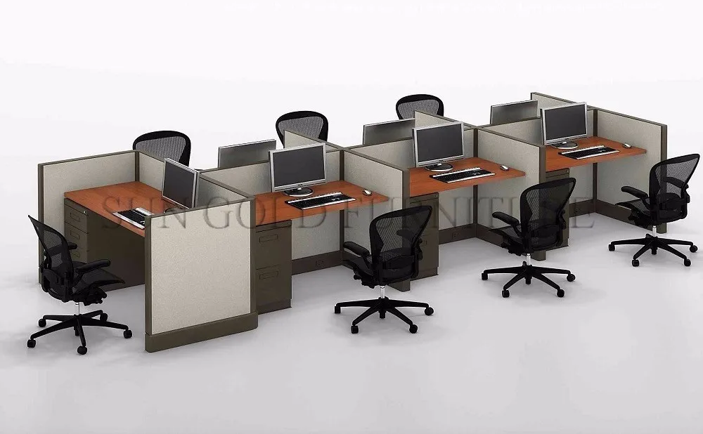 Modern 7 Person Workstation Partitions Table Pictures Office Cubicles ...
