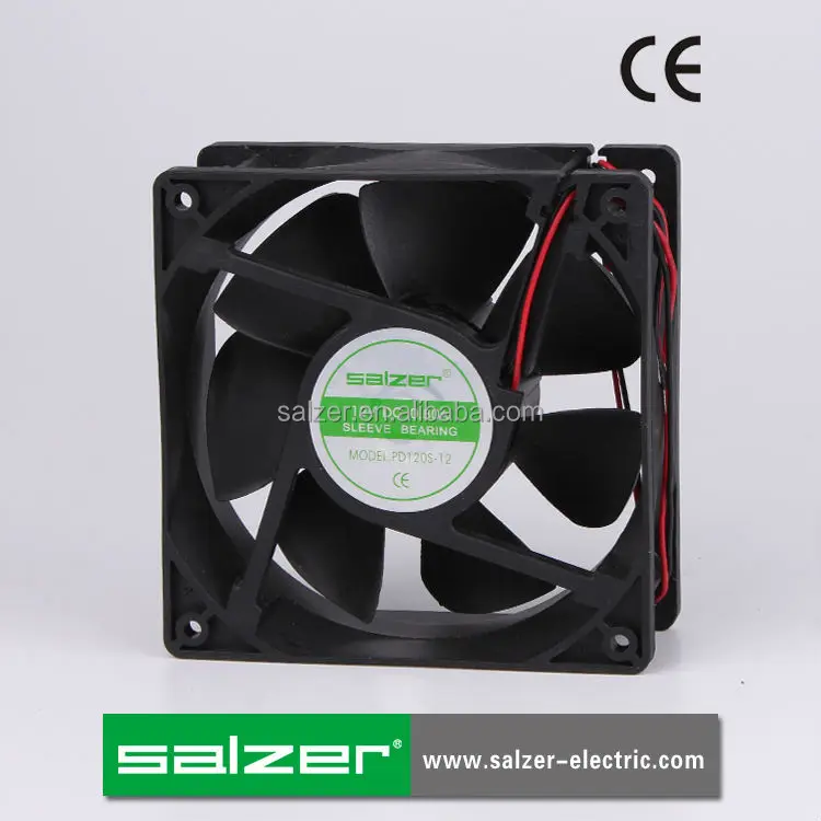 Salzer Dc Axial Fan Pd120s-12 12v 120x120x38mm Sleeve Bearing - Buy 12v Axial Folow Fan,Cooling ...