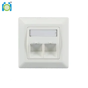80x80mm German Type 2 Port Compatible Wallplate & Faceplate - With ...