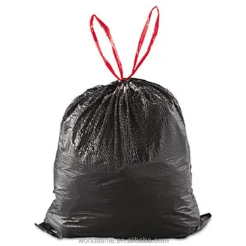 Poly Draw String Trash Bag/garbage Bag/waste Bag - Buy Draw String ...
