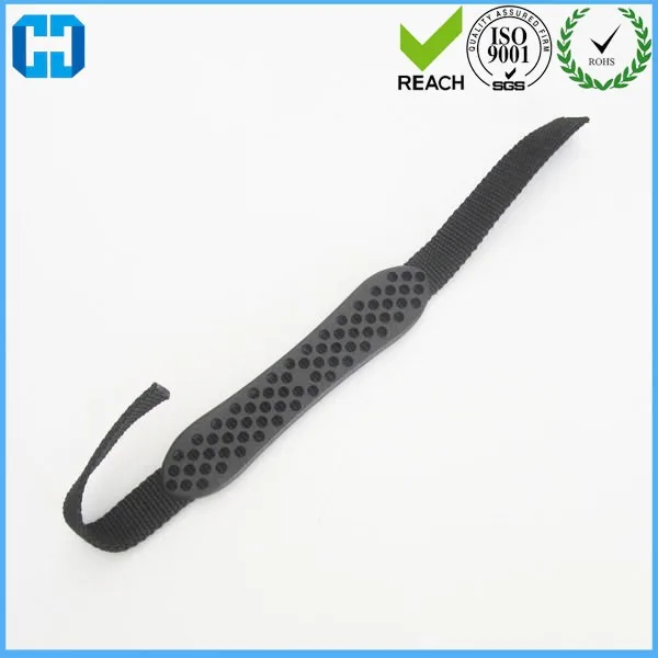Black Cheap Plastic Flat Rubber Handle On 1 Inch Polypro Webbing - Buy ...
