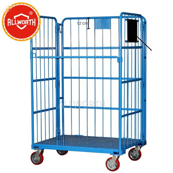 Steel Heavy Duty Warehouse Wire Mesh Metal Trolley - Buy Warehouse ...