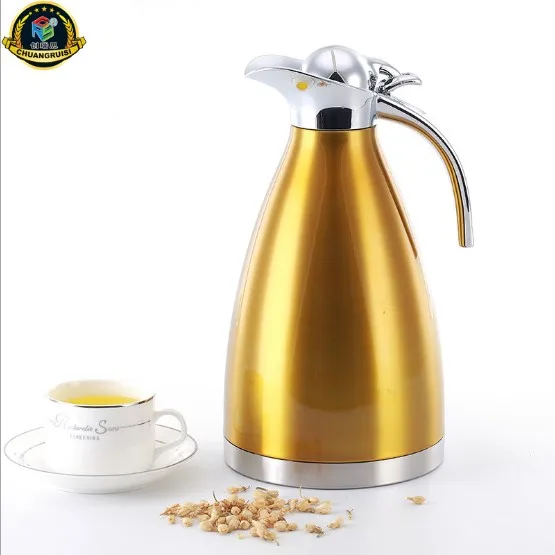 1.5 Liter Stainless Steel Double Walled Thermal Coffee Serving Carafe / Vacuum Insulated Hot ...