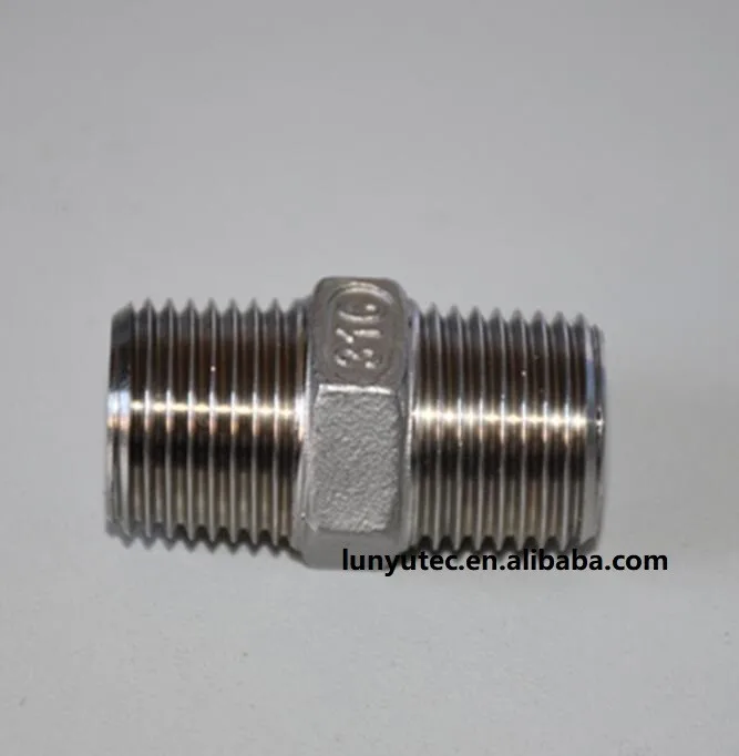 Stainless Steel Casting Pipe Fitting Hexagonal Barrel Nipple Bsp/ Npt ...