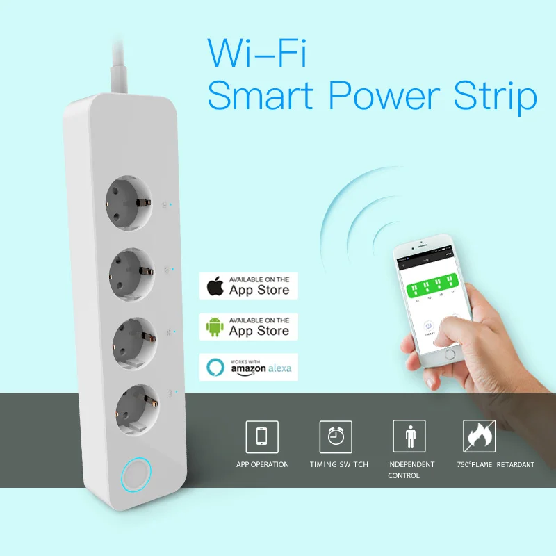App Controlled Individual Outlet Control Smart Power Strip Us Wifi ...
