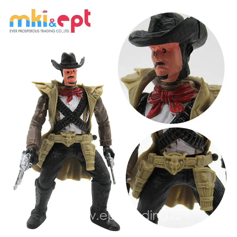 Plastic Cowboy Play Set Toy Action Figure With Movable Limbs - Buy ...
