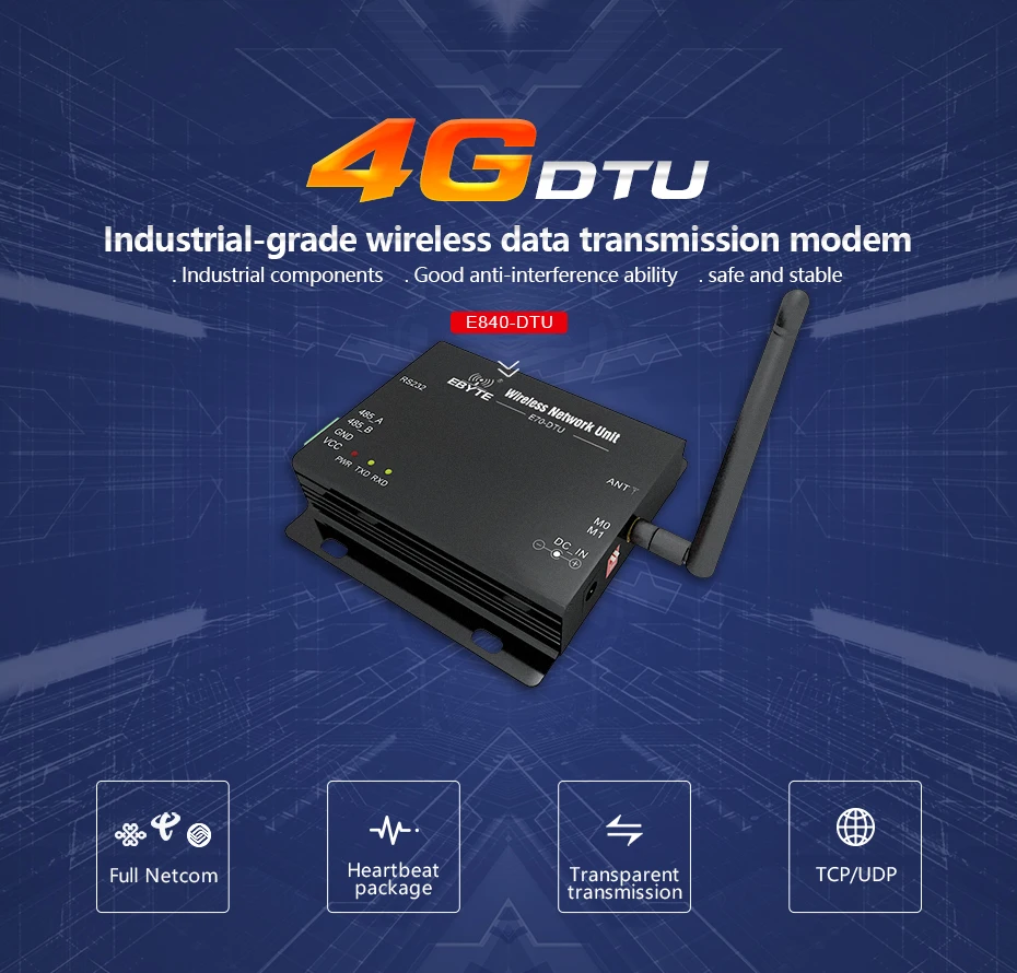 Plc Industrial Universal 4g Modem Rs485/rs232 Serial Lte Wireless Modem ...