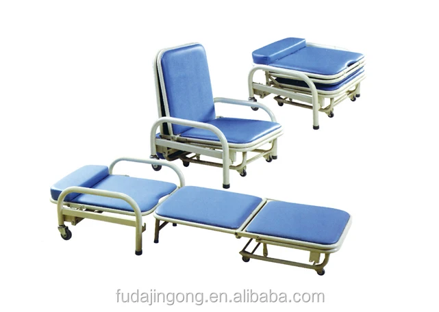 Foldable Hospital Chair Sofa Bed for Accompany - Metal Frame with ...