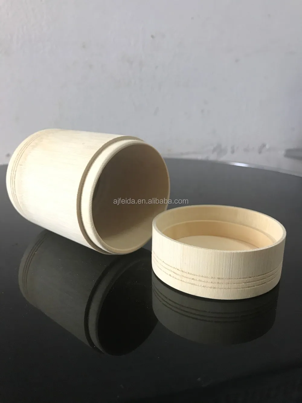 Fd-natural Bamboo Storage Tube Bamboo Craft Stick Container Spices ...