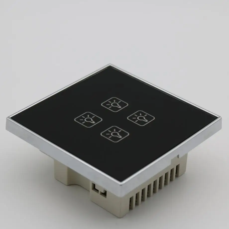 2018 New Zigbee 4 Gang Touch Panel Switch And Wifi Wall Switch Remote ...