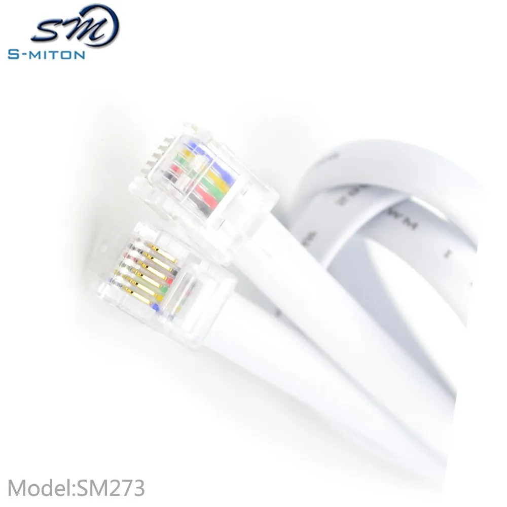 Recto Teléfono Rj12 Plana 6 Pin 6 Hilos Cable De Teléfono - Buy 6 Core ...