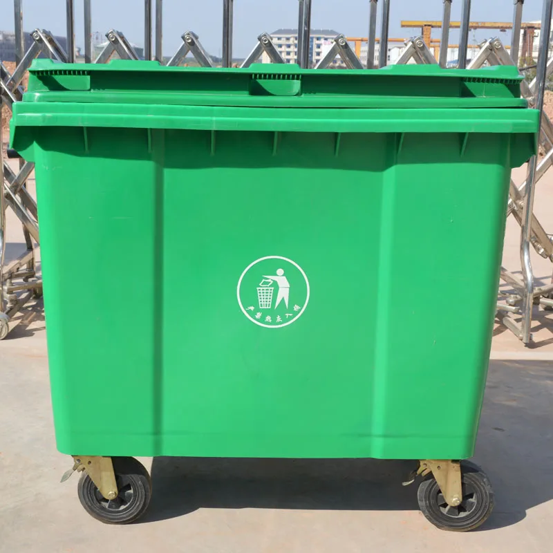 Waste Bin EN840 Compliance HDPE 660 Liters Trash Can