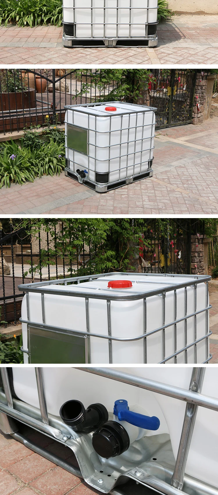 Blue,White,And Black Ibc Tank 1100l Chemical Transportation Container ...