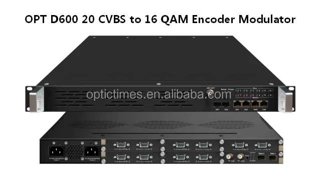 Cable Tv Digital Mpeg2/mpeg4 Encoder Modulator Opt D600 20 Cvbs To 12 Qam Encoder Modulator ...