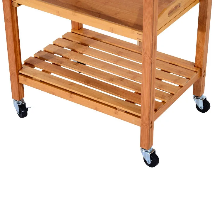 Custom Logo Rolling Wooden Trolley Cart - Buy Trolley Cart,Wooden ...