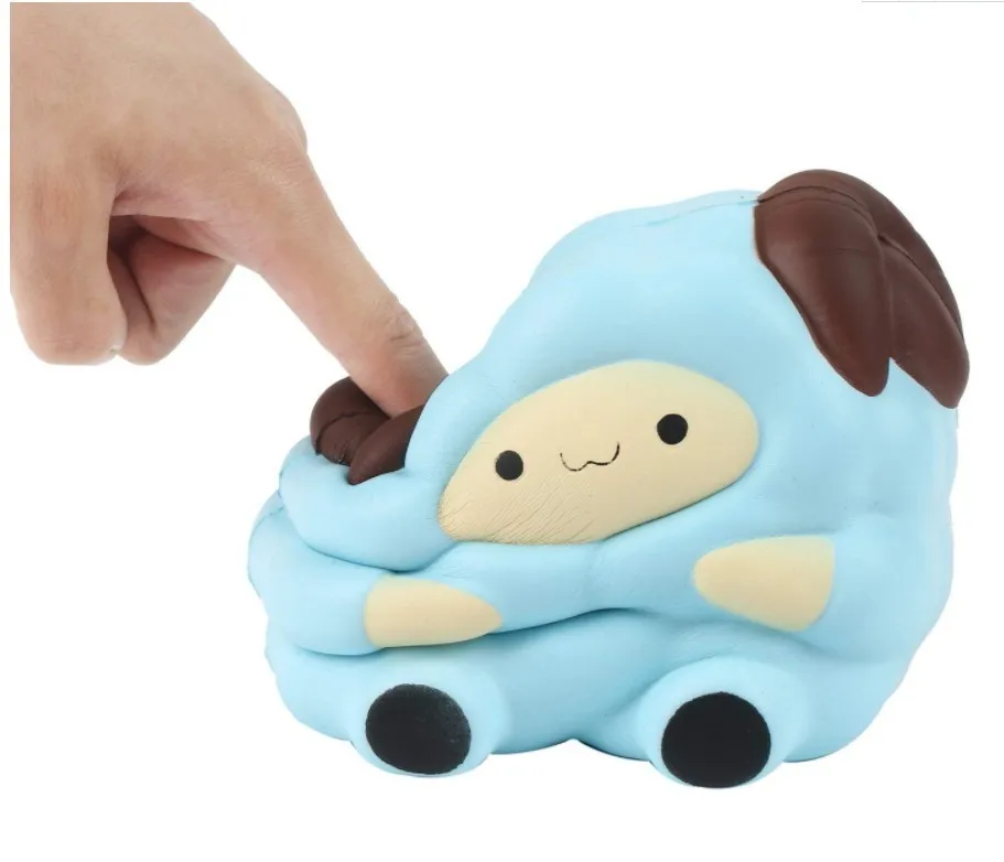 Mskwee Jumbo Sheep Squishy Blue Lamb Slow Rising Toys Scented Kawaii ...