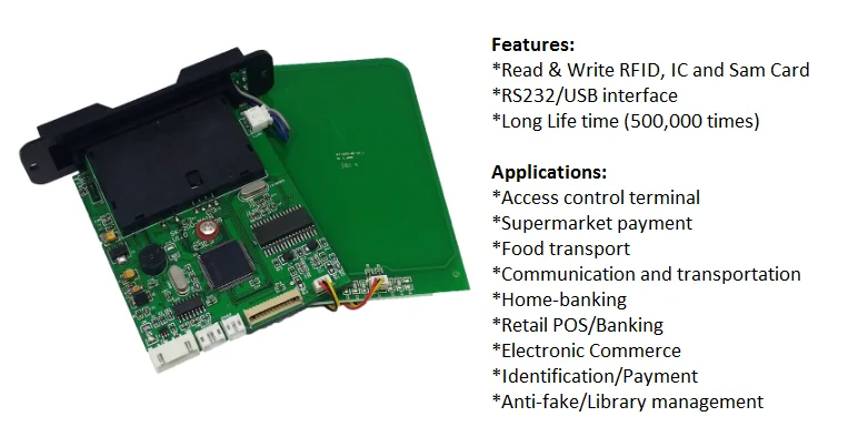 Usb Magnetic Insert Rfid Card Reader Module Micro Nfc/em4100 Reader ...