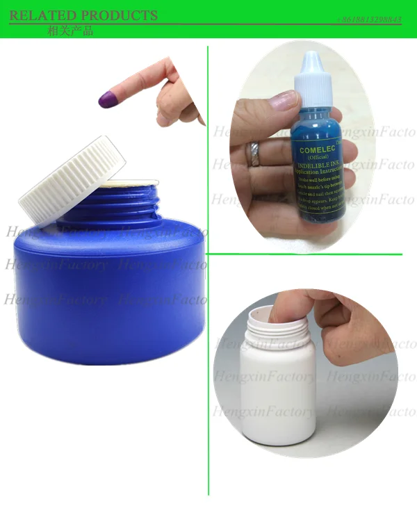 Indelible Ink with 5-25% Silver Nitrate for Voting Purple