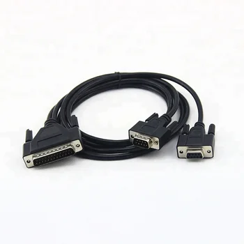 Db25 Male To Db29 Male +db9 Female Y Splitter Cable - Buy Db25 To 9pin ...